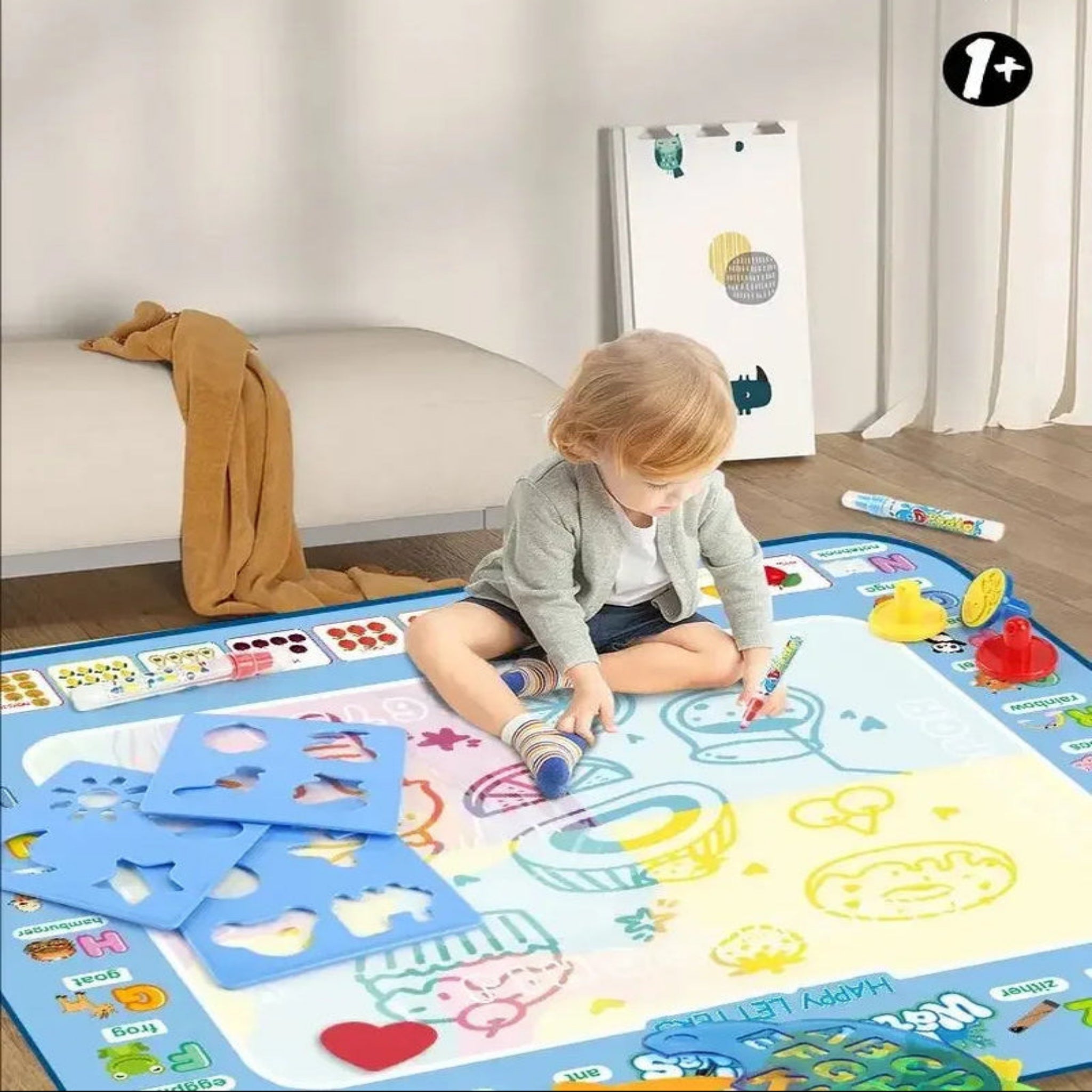 Magic Water Canvas Colouring Doodle with Reusable Pens – Montessori Pa ...